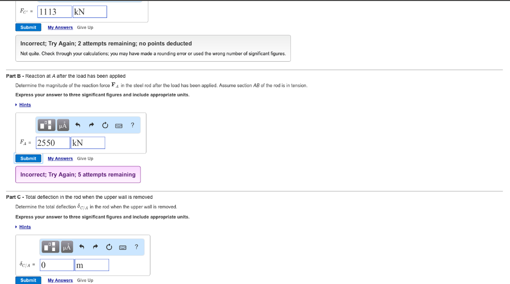 Solved Submit My Answers Give Up Incorrect; Try Again; 2 | Chegg.com