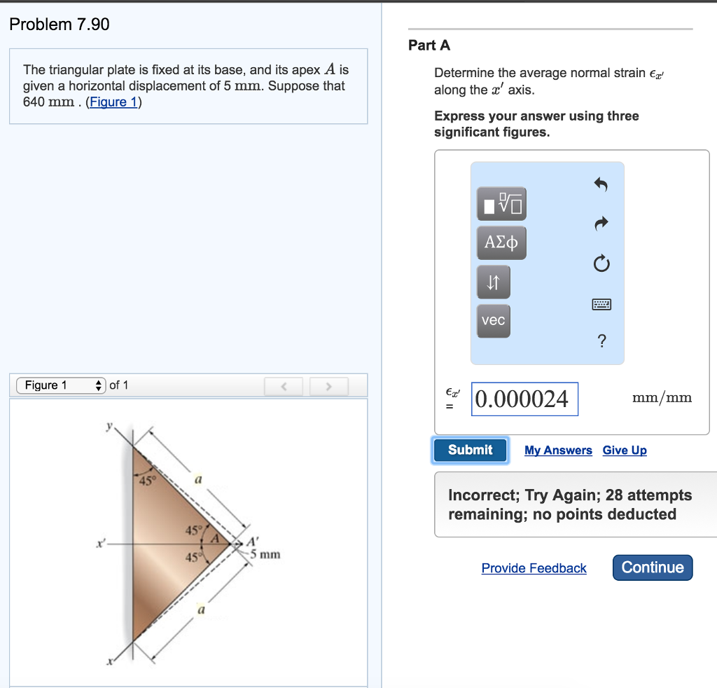 Solved Problem 7.90 Part A The triangular plate is fixed at | Chegg.com