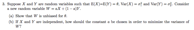 Solved Suppose X and Y are random variables such that E(X) = | Chegg.com