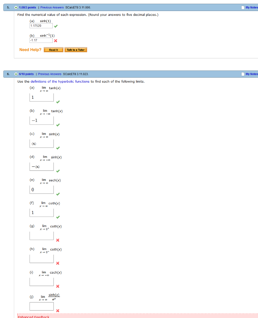 Solved 5. 1.08/2 points | Previous Answers SCalcET8 | Chegg.com