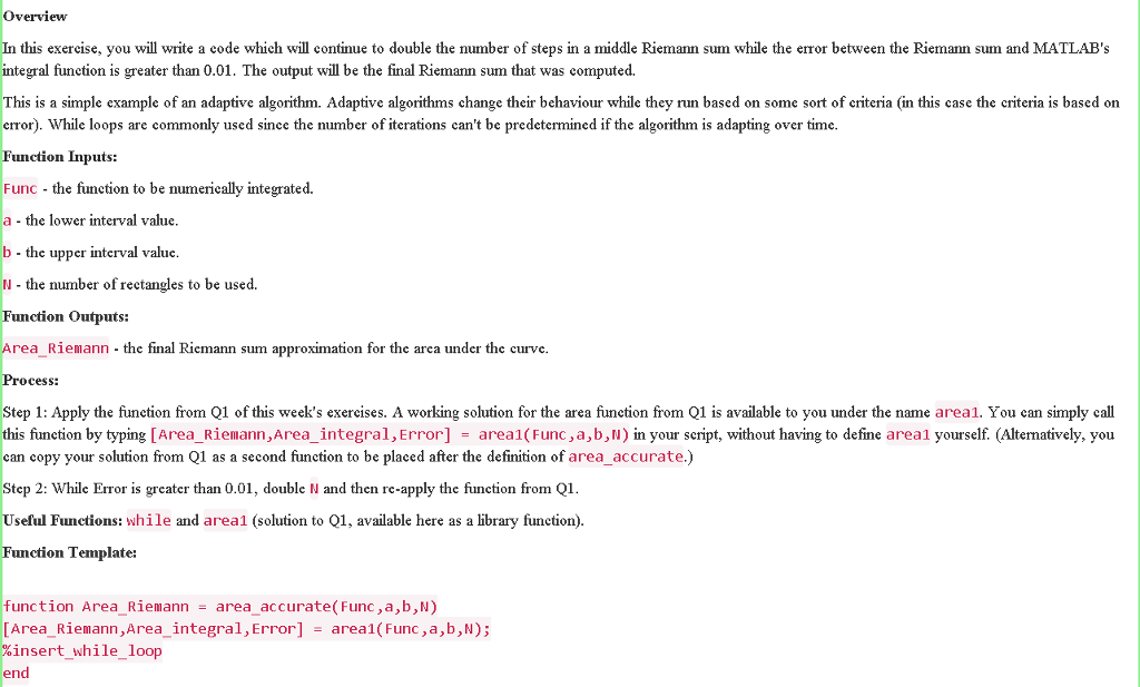 Solved Overview In this exercise, you will write a code | Chegg.com