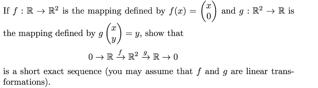 Solved If f : R → R2 is the mapping defined by f(x) pping | Chegg.com