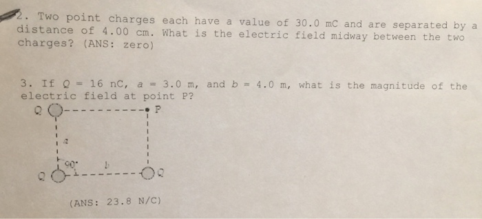 Solved Two point charges each have a value of 30.0 mC and | Chegg.com