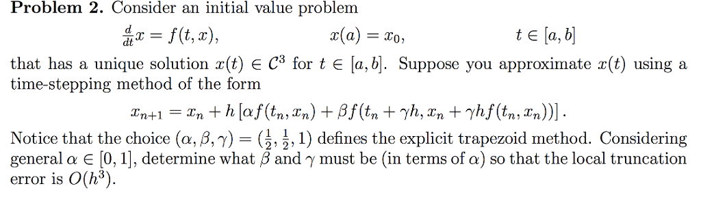 Solved Problem 2. Consider an initial value problem 2(a) = | Chegg.com