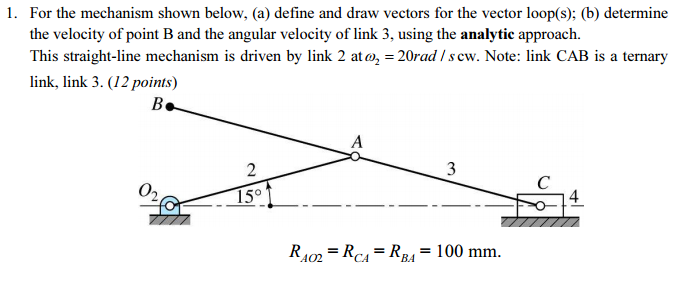 Solved 1. For the mechanism shown below, (a) define and draw | Chegg.com