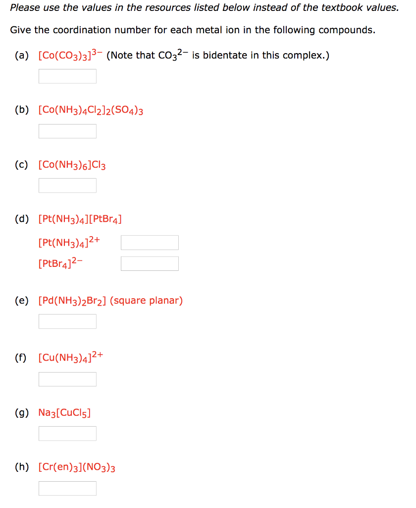Solved Please use the values in the resources listed below | Chegg.com