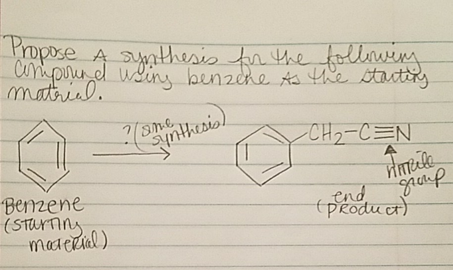 Solved propose a synthesis for the following compound using | Chegg.com