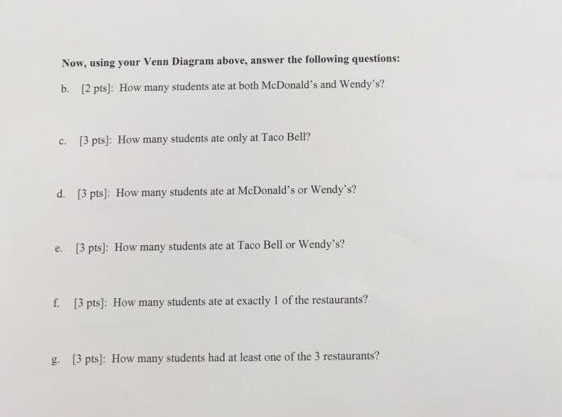 Solved S. In a survey, 100 students were asked which fast | Chegg.com Solved S. In a survey, 100 students were asked which fast | Chegg.com