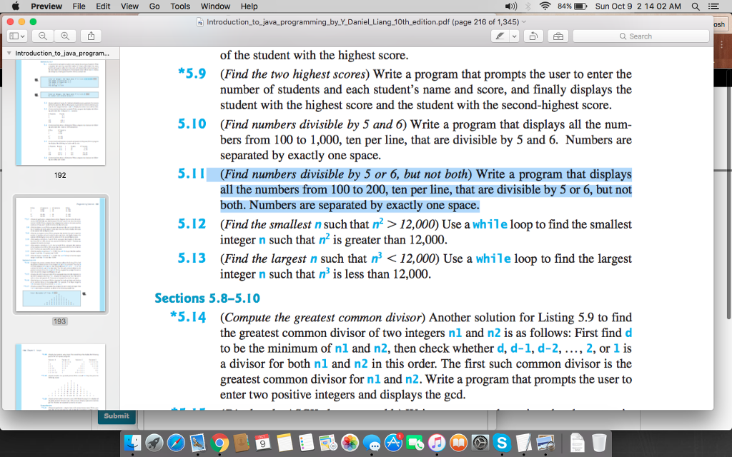 Solved Write a program that displays all the numbers from | Chegg.com