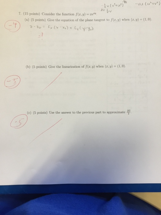 Solved 7. Consider the function f(x,y)=xe^xy (a) Given the | Chegg.com