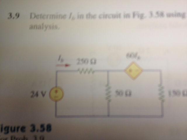 Solved Determine Io in the circuit in Fig. 3.58 using | Chegg.com