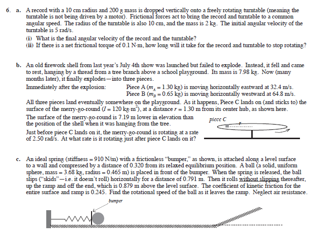 Solved A horizontal turntable is a disk free to rotate | Chegg.com