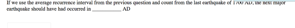 If we use the average recurrence interval from the | Chegg.com