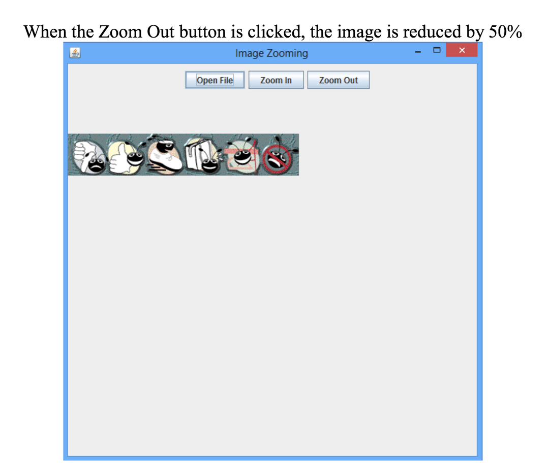 Solved 2. Image Zooming Create an application that allows | Chegg.com