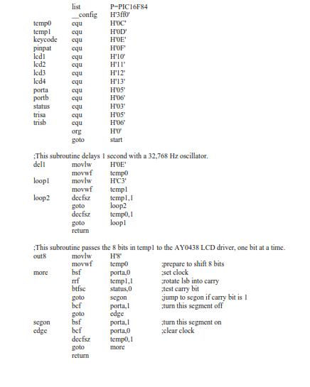 Write the code in assembly language for an elementary | Chegg.com