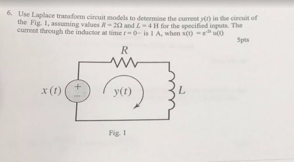 Solved 6. Use Laplace transform circuit models to determine | Chegg.com Solved 6. Use Laplace transform circuit models to determine | Chegg.com