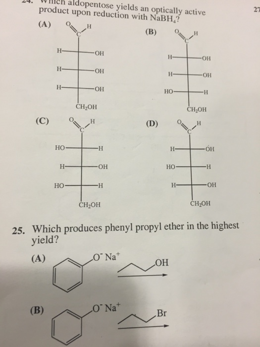 Solved Which aldopentose yields an optically active product | Chegg.com