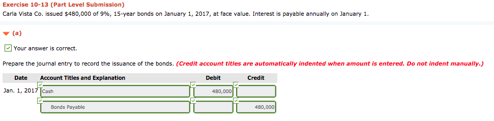 Solved Exercise 10-13 (Part Level Submission) Carla Vista | Chegg.com