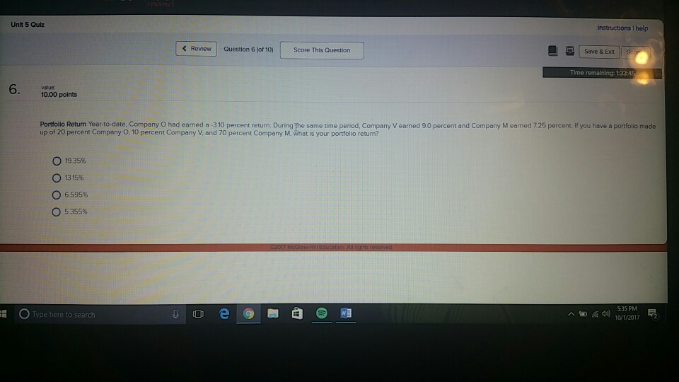 Solved Unlt 5 Gulz Instructions 1 help | Chegg.com