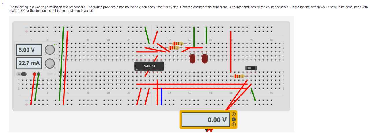 Solved The following is a working simulation of a | Chegg.com