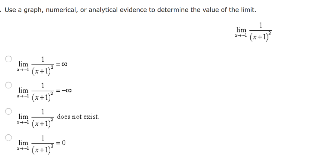 Solved Use a graph, numerical, or analytical evidence to | Chegg.com