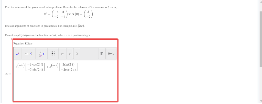 Solved Find the solution of the given initial value problem. | Chegg.com