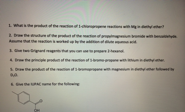 Solved What is the product of the reaction of | Chegg.com