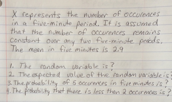 Solved X Represents The Number Of Occurrences In A
