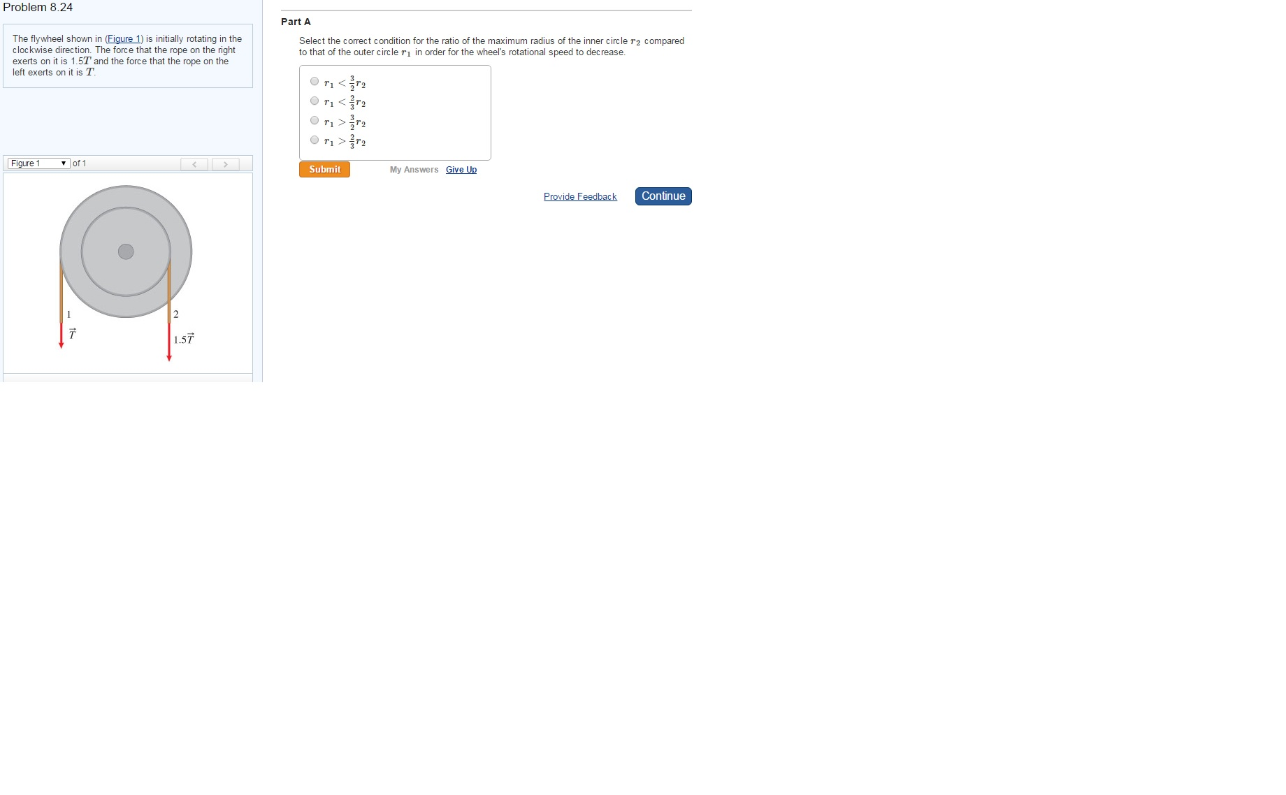 Solved The flywheel shown in (Figure 1) is initially | Chegg.com