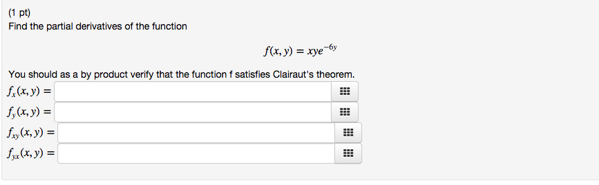 Solved Calc three partial derivatives Find the partial | Chegg.com