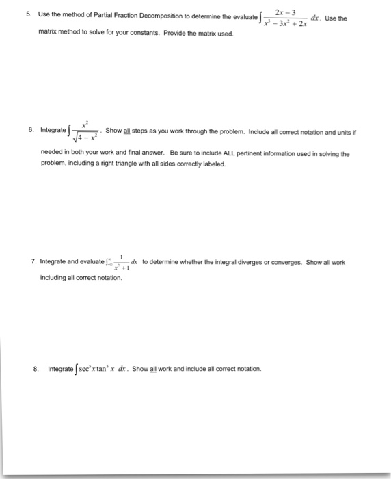 Solved Use the method of Partial Fraction Decomposition to | Chegg.com