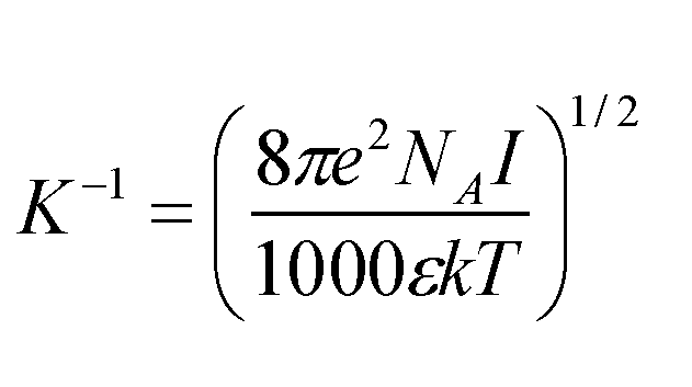 Solved Given the Double layer thickness equation; | Chegg.com