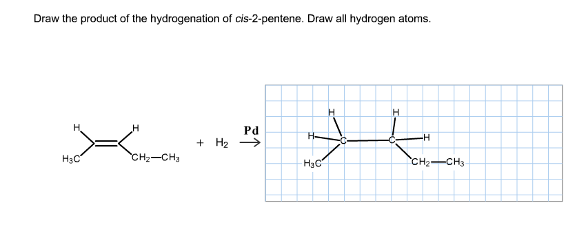 Solved Draw the product of the hydrogenation of | Chegg.com