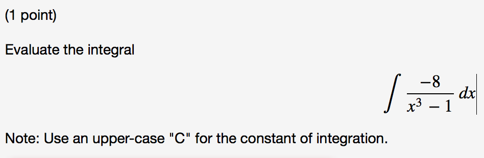 Solved Evaluate the integral integral -//x^3 - 1 dx | Chegg.com