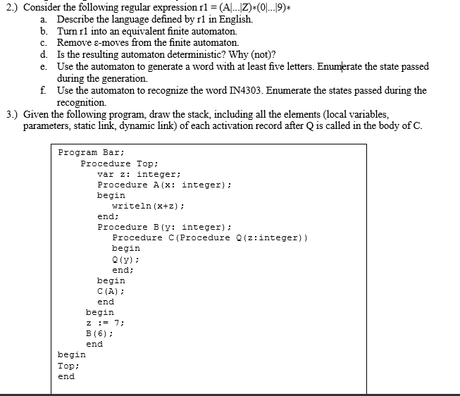 Consider the following regular expression r1 = | Chegg.com