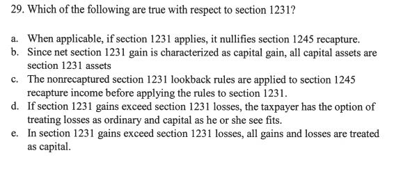 Solved 29. Which of the following are true with respect to | Chegg.com