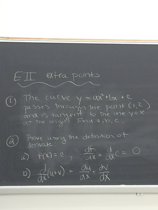 Solved The curve y = ax^2 + bx + c passes through the point | Chegg.com