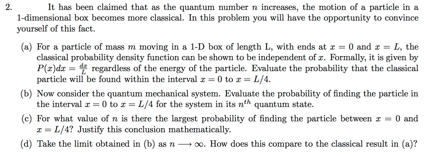 Solved It has been claimed that as the quantum number n | Chegg.com