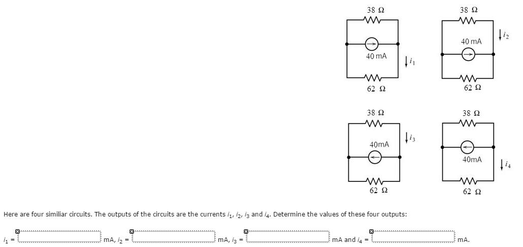 Here are four similar circuits. The outputs of the | Chegg.com