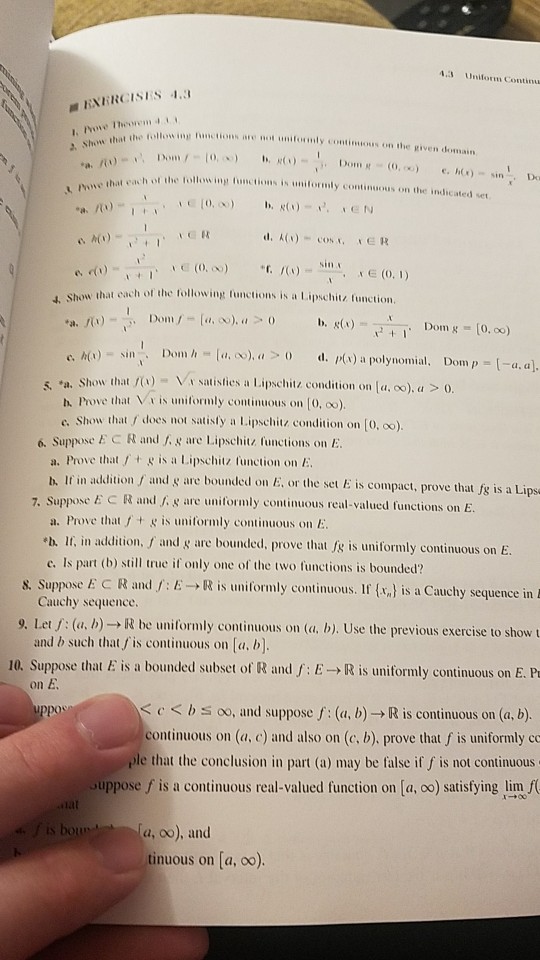 Solved Uniform Continu EXERCISIS .1.3 hat the tollow ing n | Chegg.com