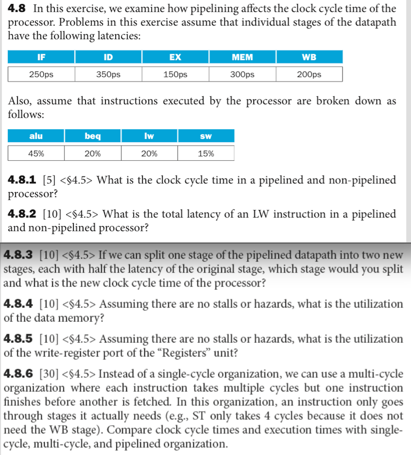 Solved 48 In This Exercise We Examine How Pipelining 