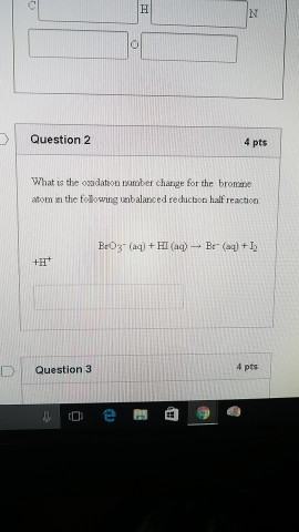 Solved what is the oxidation number change for the bromine | Chegg.com
