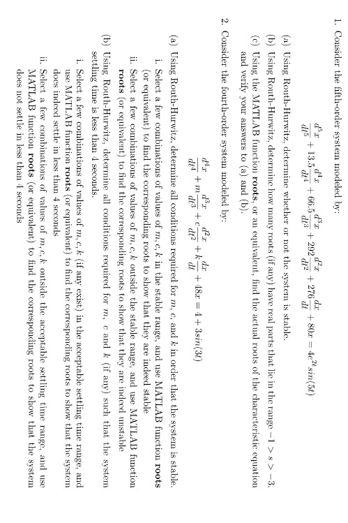 Solved 1. Consider the fifth-order system modeled by dr 2t | Chegg.com