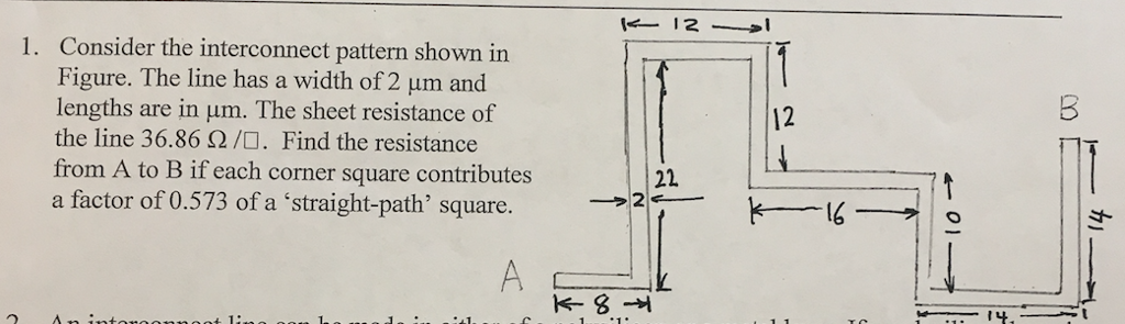 Solved Consider the interconnect pattern shown in Figure. | Chegg.com