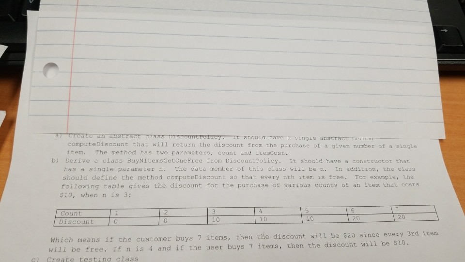 Solved computeDiscount that will return the discount from | Chegg.com