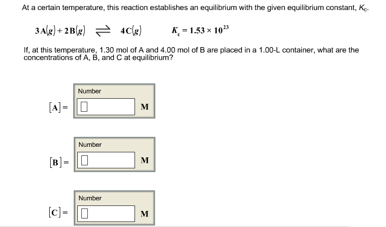 Solved At a certain temperature, this reaction establishes | Chegg.com