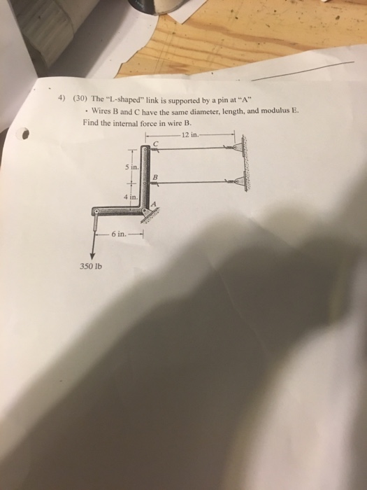 Solved The "L-shaped" link is supported by a pin at "A" | Chegg.com