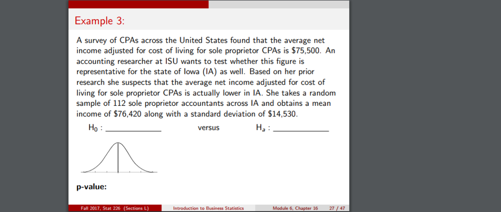 Solved Example 3: A survey of CPAs across the United States | Chegg.com