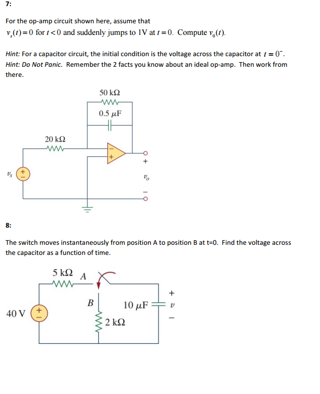 Solved For the following circuit, find i(t), t >0. 2 2 52 24 | Chegg.com