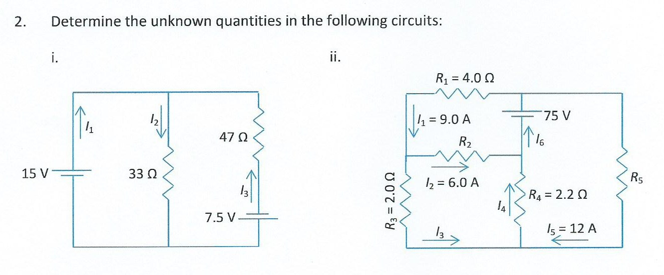 Solved Determine the unknown quantities in the following | Chegg.com
